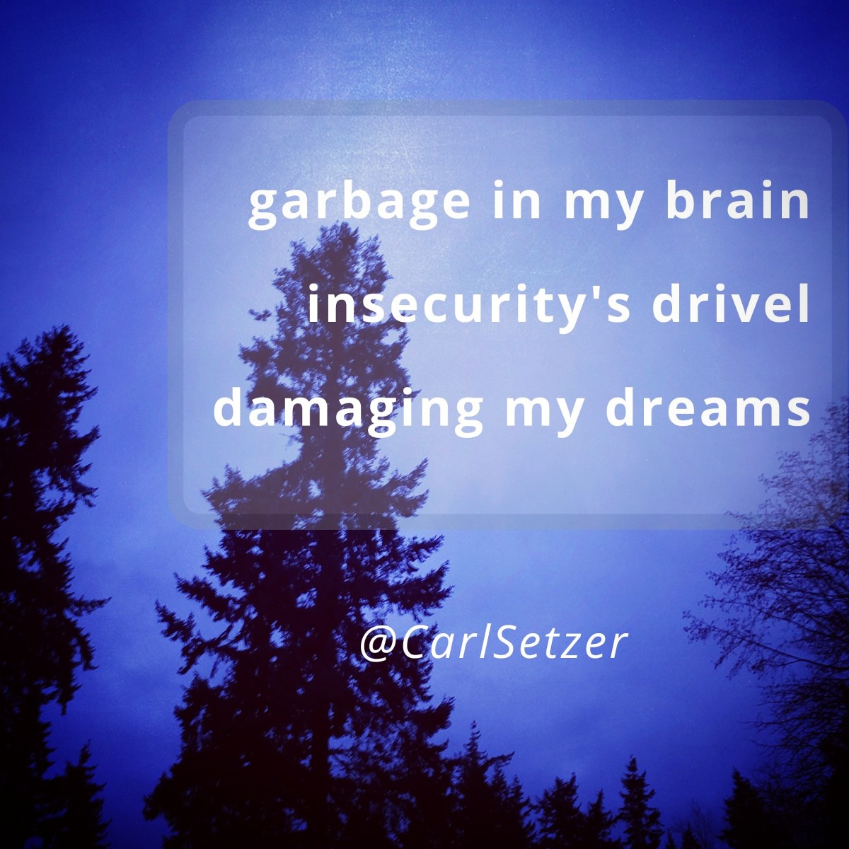 A haiku about self doubts – Carl Setzer: Word Shaper